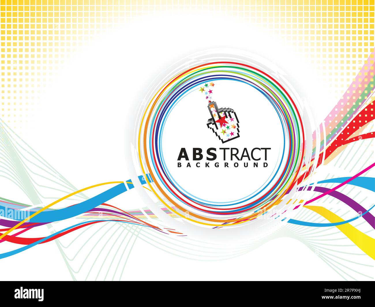 abstract musical circle wave concept vector illustration Stock Vector ...