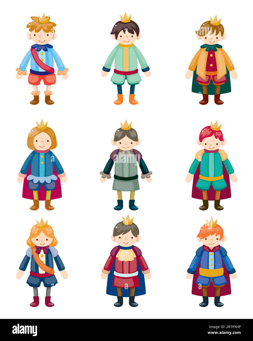 cartoon Prince icons set Stock Vector Image & Art - Alamy