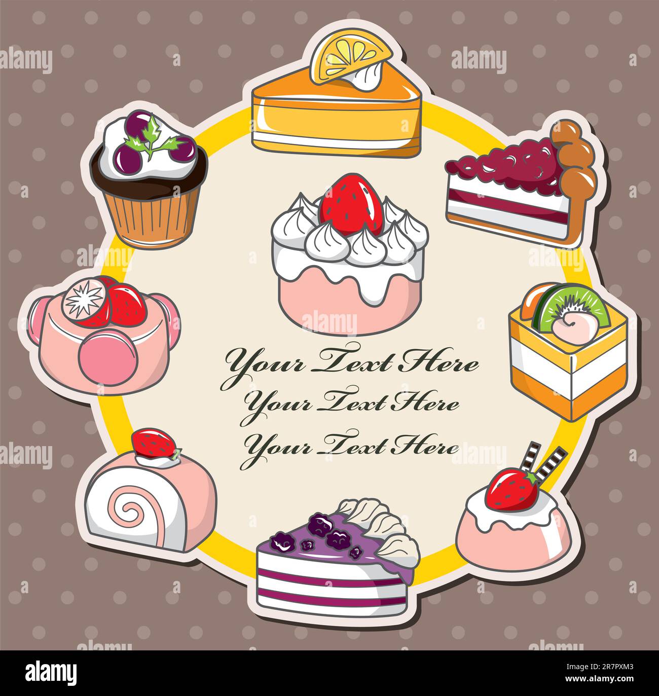 cartoon cake card Stock Vector Image & Art - Alamy