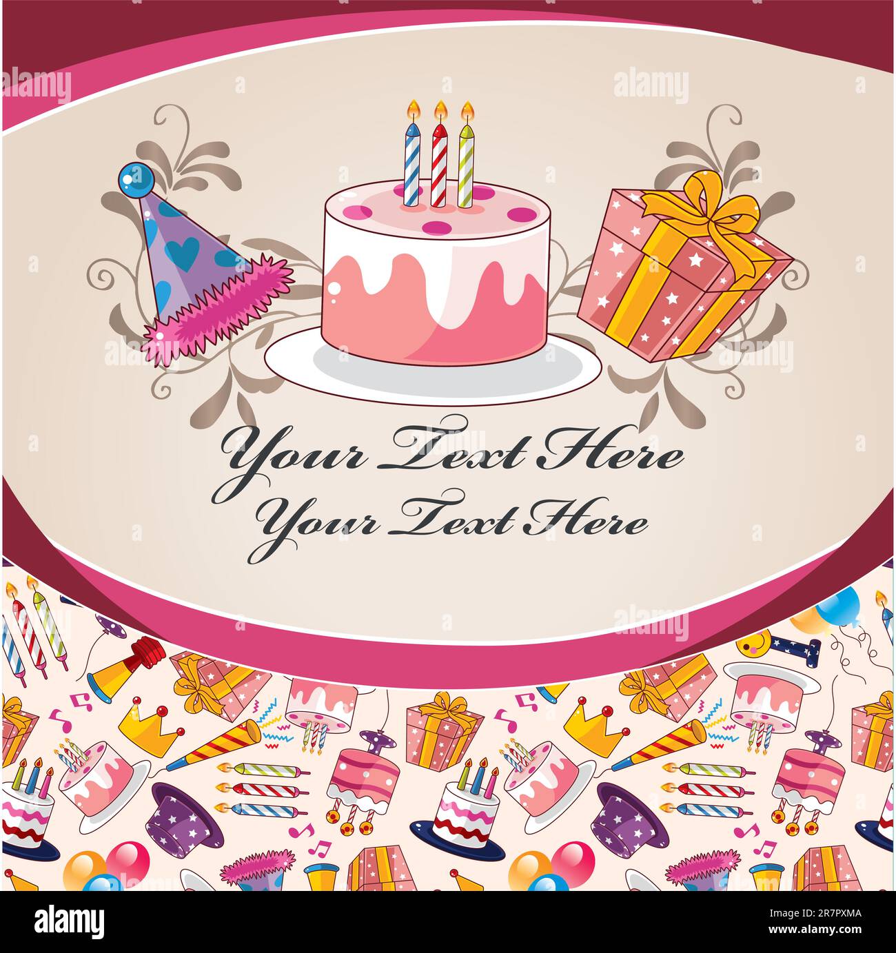 Cartoon birthday card Stock Vector Image & Art - Alamy