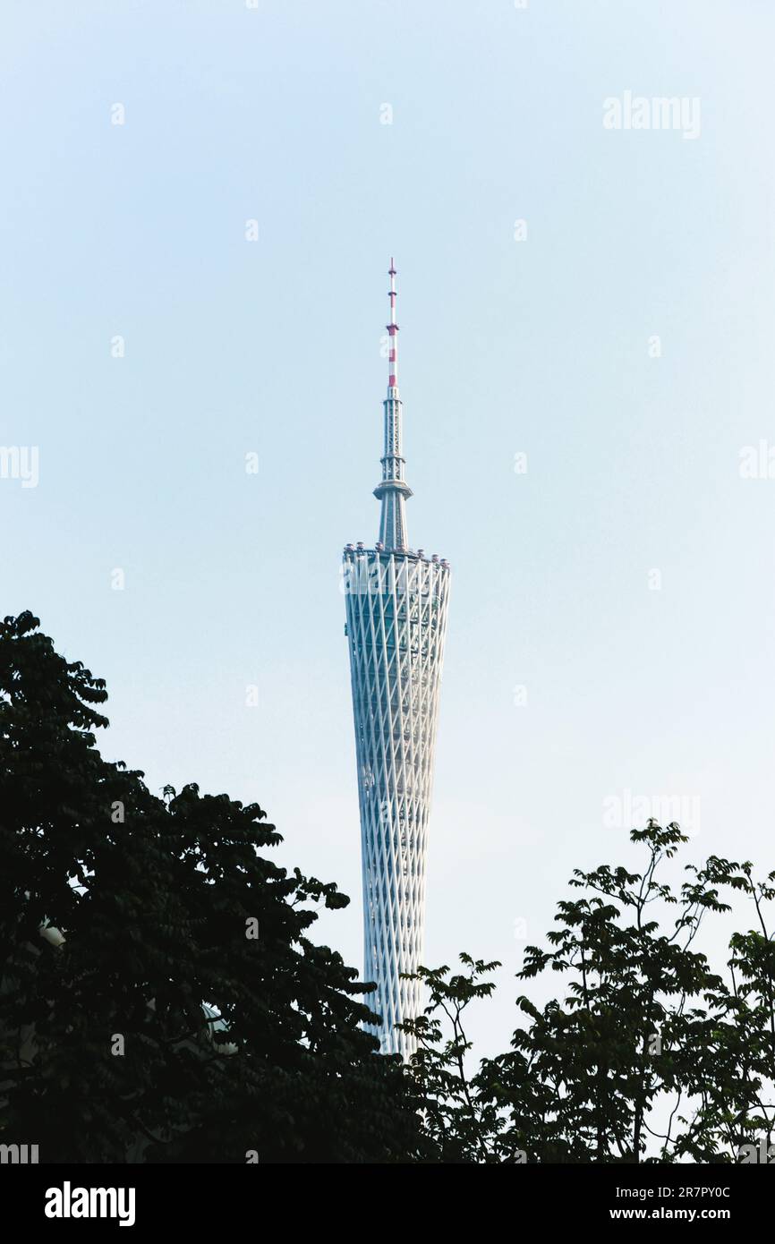 An aerial view of a sprawling urban park reveals a large spire emerging ...