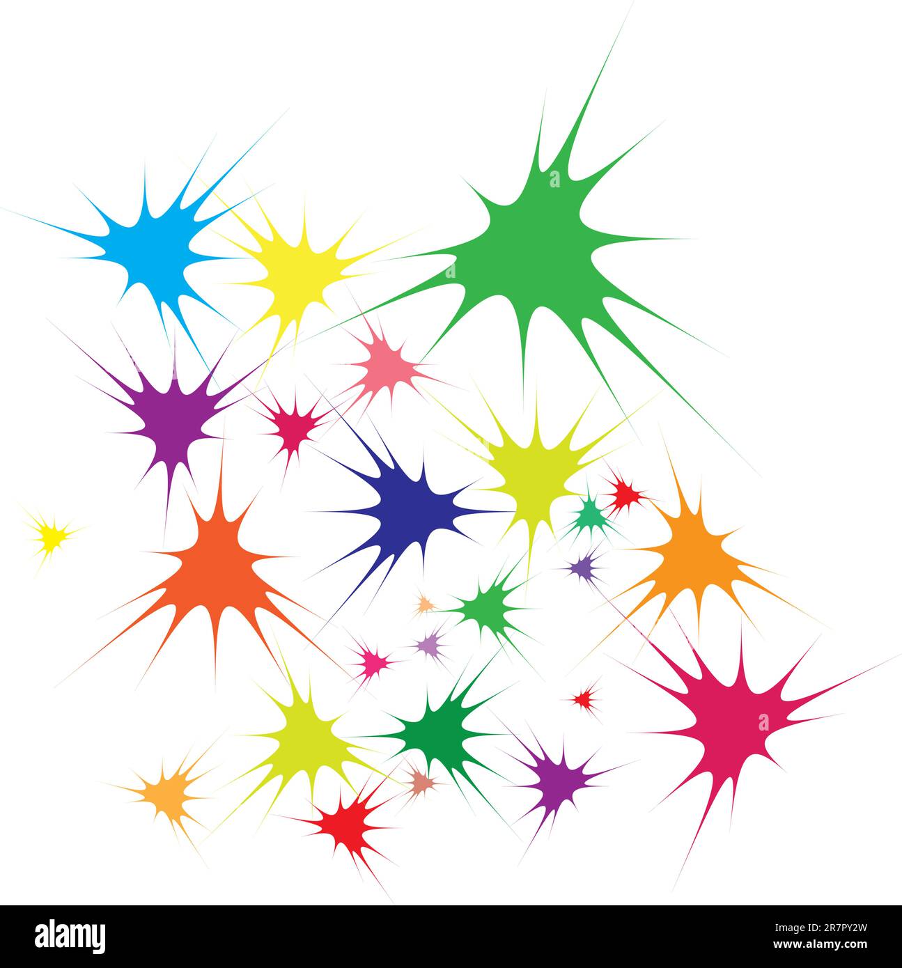 Abstract illustration color stars Cut Out Stock Images & Pictures - Alamy