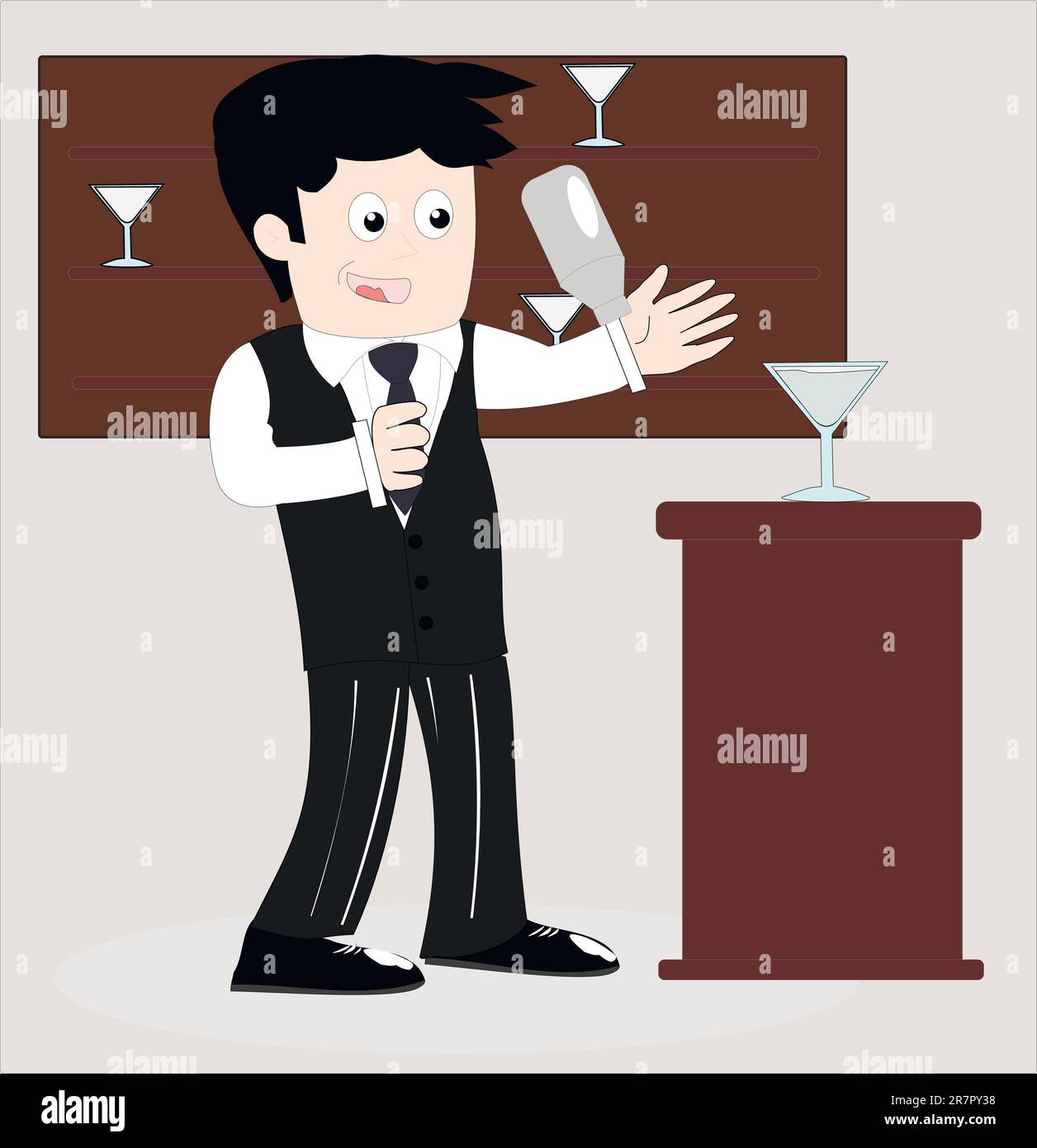 Bar drinks counter Stock Vector Images - Alamy