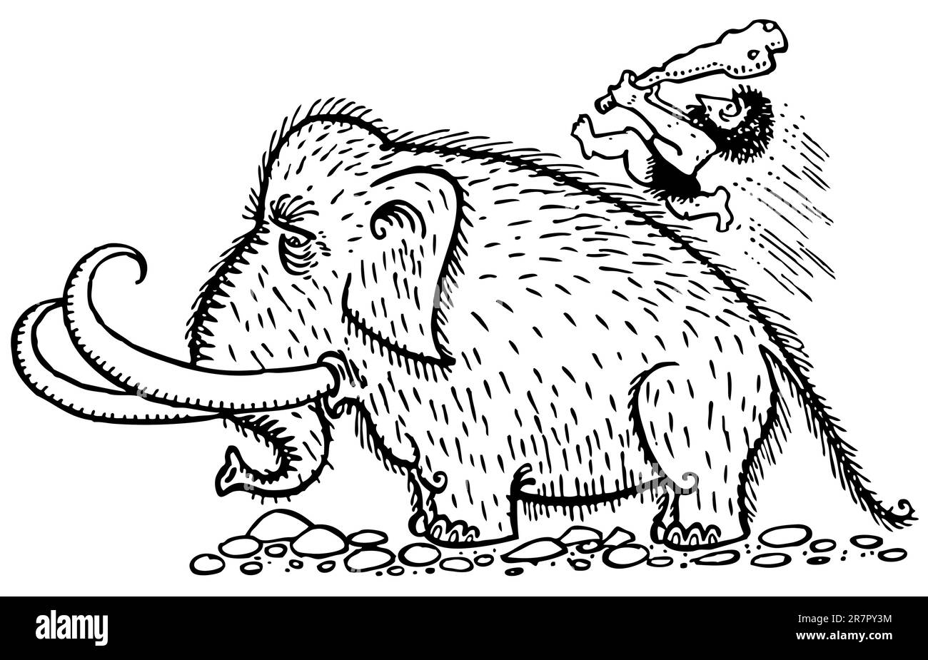 Mammoth hunter Stock Vector Images - Alamy