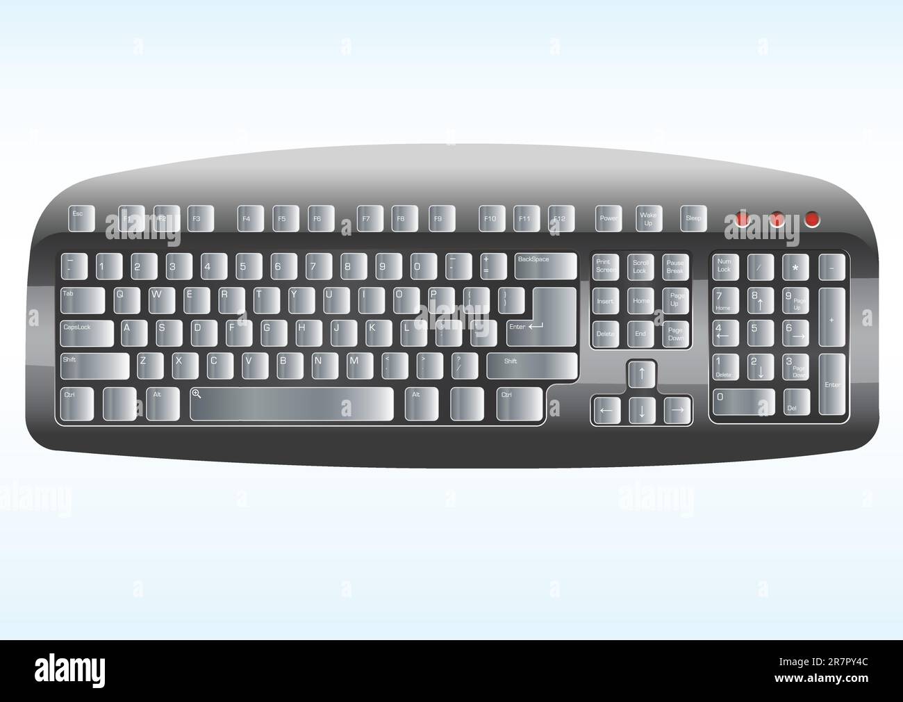 Vector Keyboard With Realistic Glossy Style Stock Vector Image And Art Alamy
