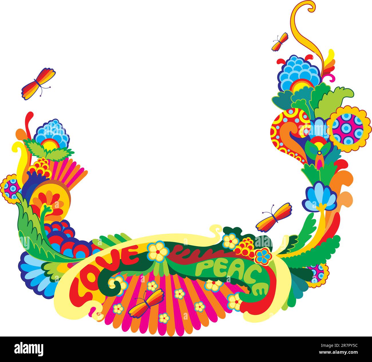 Element for design, a framework with flowers and leaves Stock Vector ...