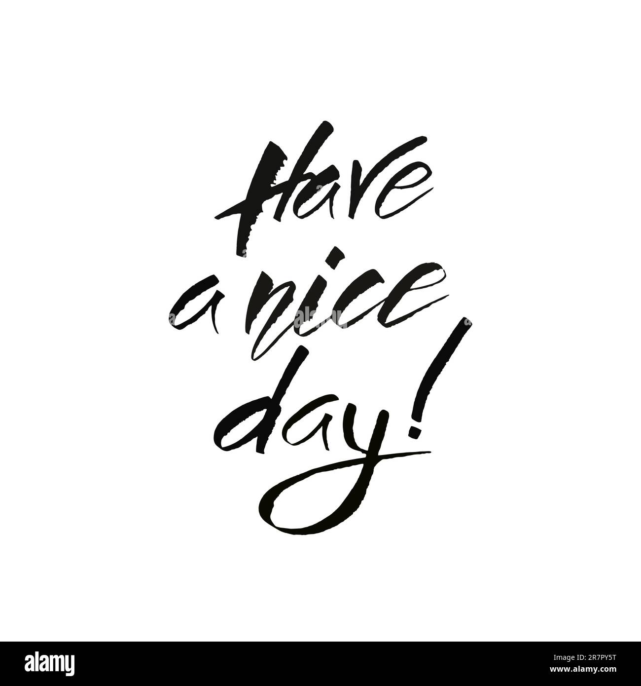 Have a nice day. Brush lettering. Logos and emblems for invitation ...