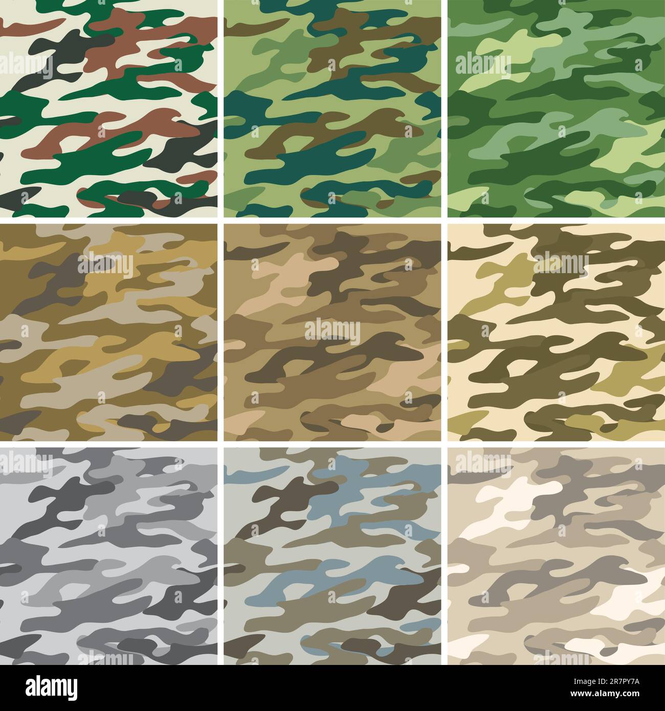 Illustration of digital camouflage seamless patterns Stock Vector Image ...