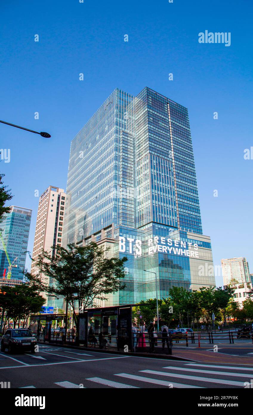 BTS' 10th Anniversary Festa, June 16, 2023 : The main office building ...