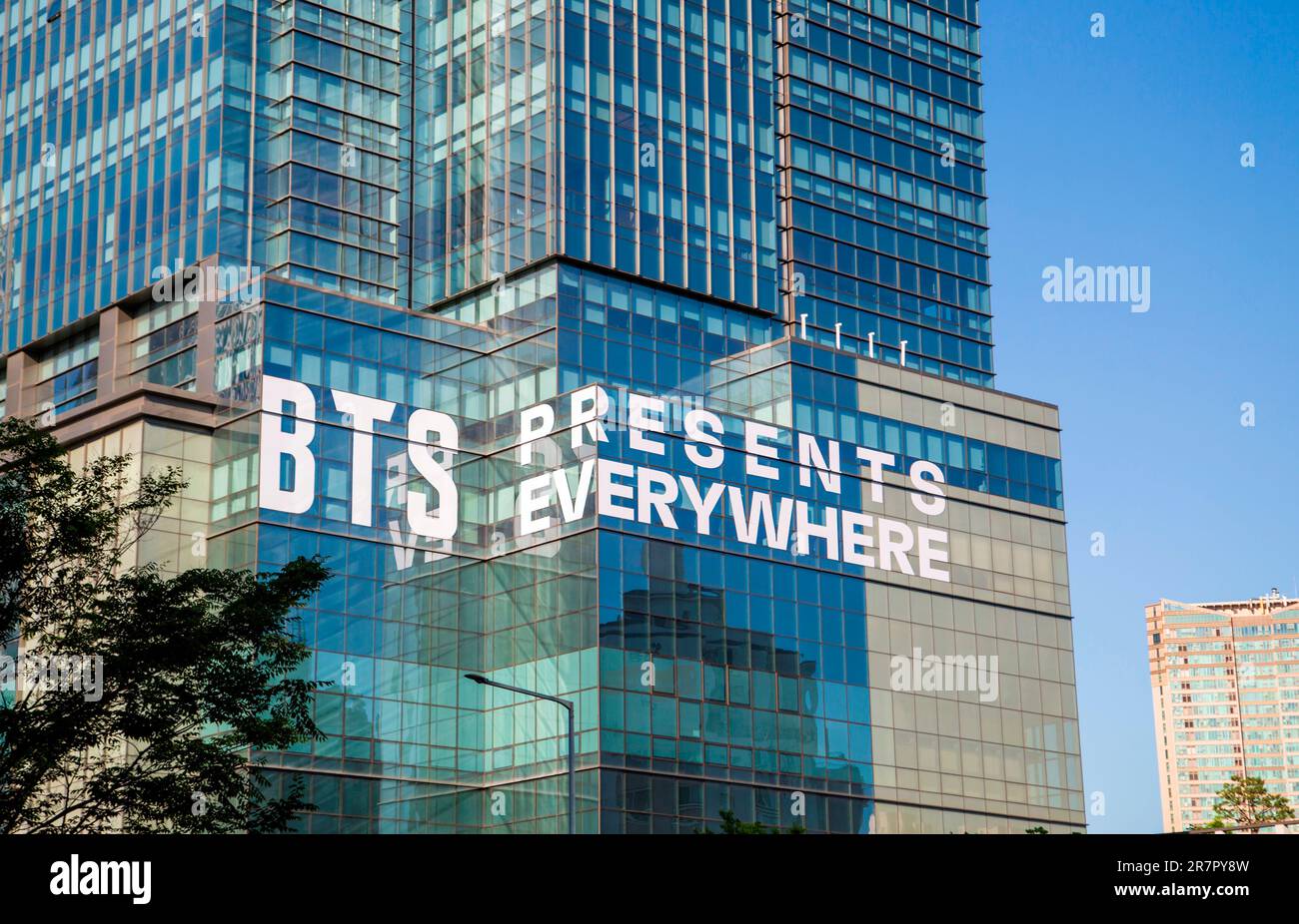 BTS' 10th Anniversary Festa, June 16, 2023 : The main office building ...
