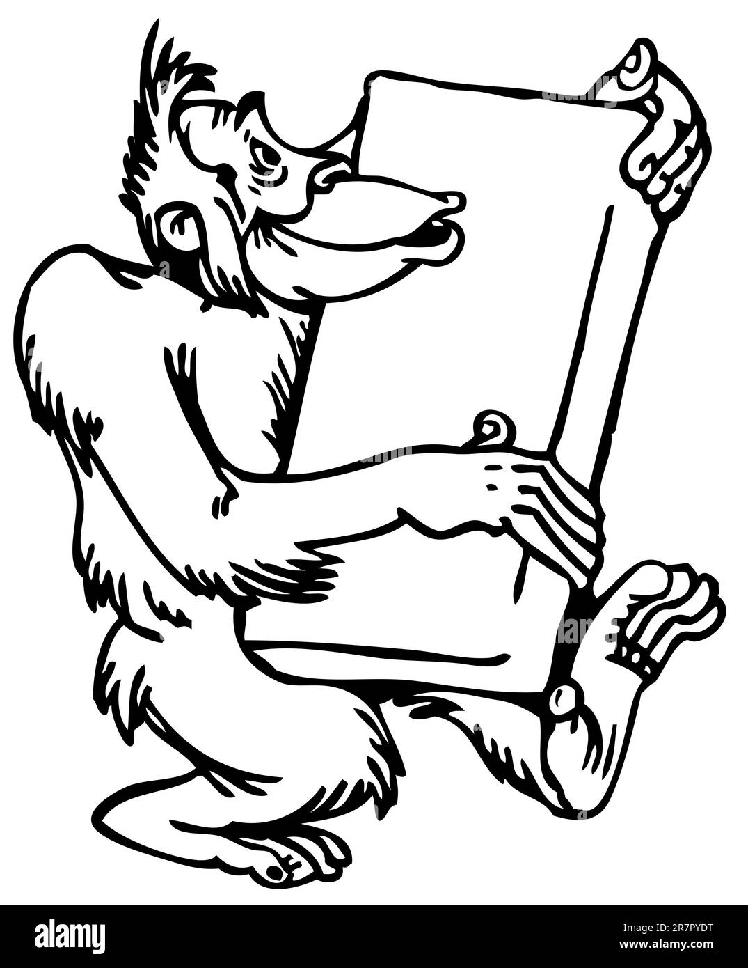 Illustration evolution monkey Black and White Stock Photos & Images - Alamy