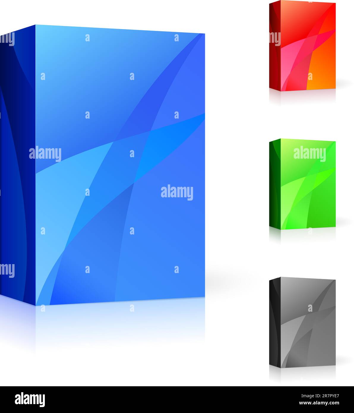 CD box of different colors. Illustration on white background for design ...