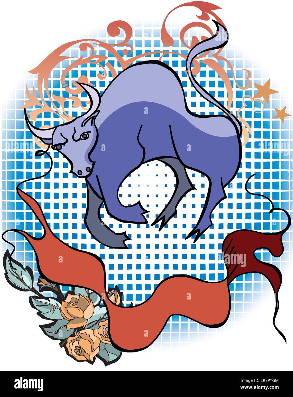 Taurus bull in zodiac Stock Vector Images - Alamy