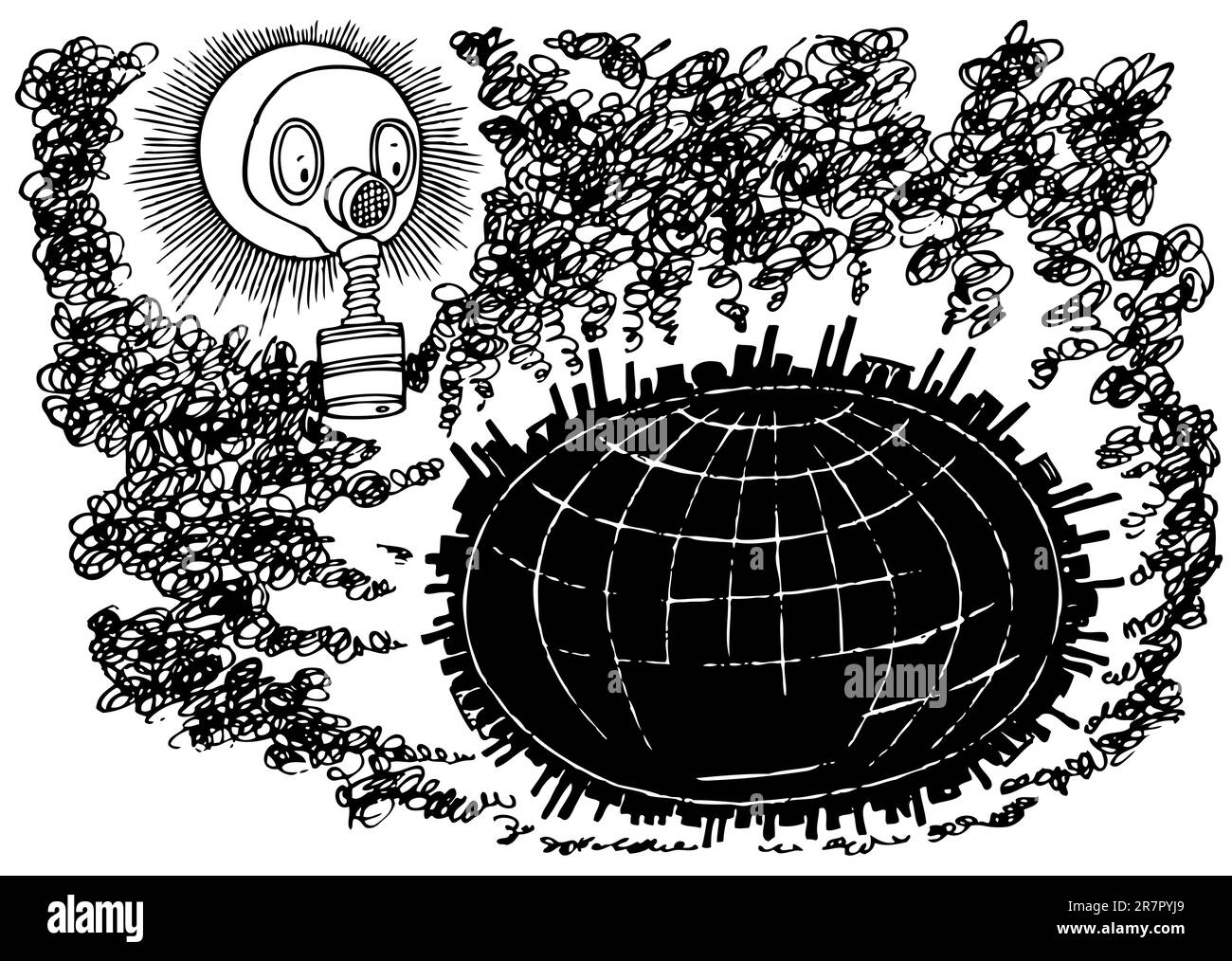 The Earth and smoke Stock Vector Image & Art - Alamy