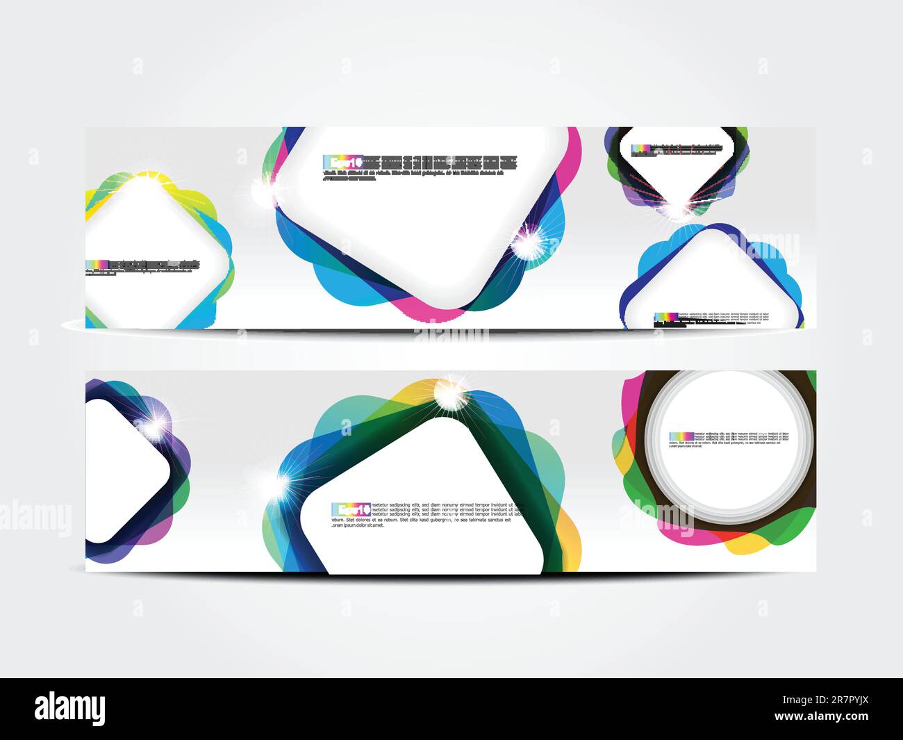 abstract colorful web banner vector illustration Stock Vector Image ...