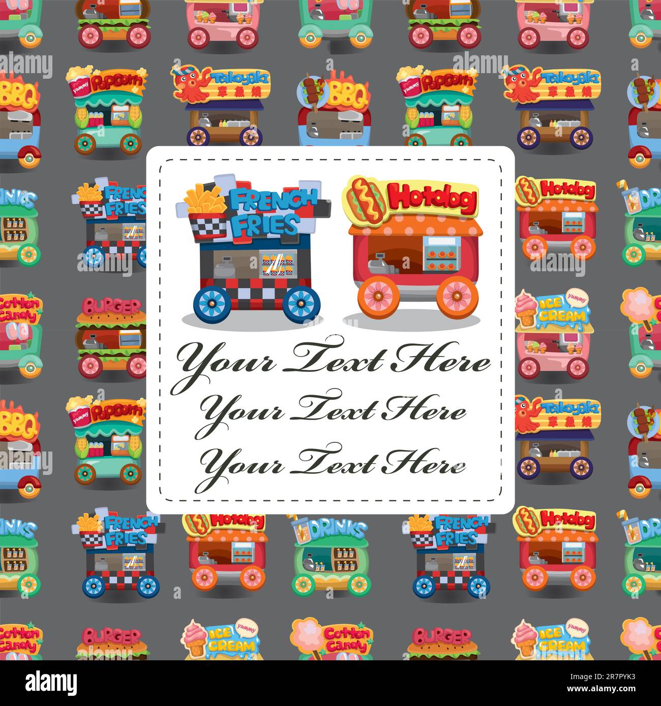 Cartoon market store car card Stock Vector Image & Art - Alamy