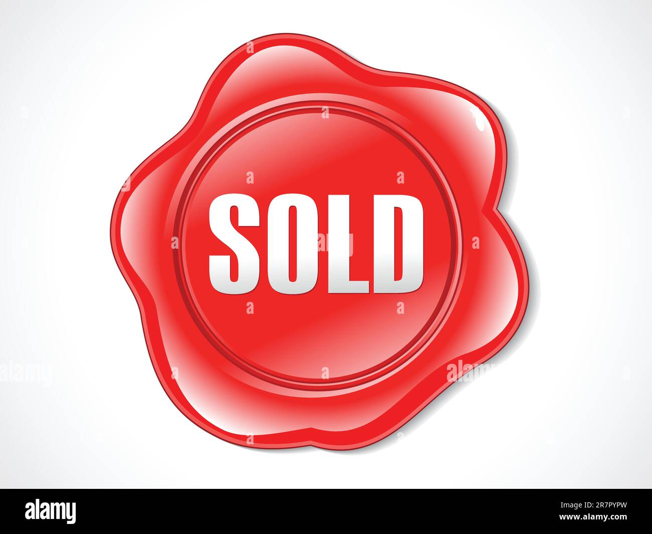abstract red shiny plastic sold stamp vector illustration Stock Vector ...
