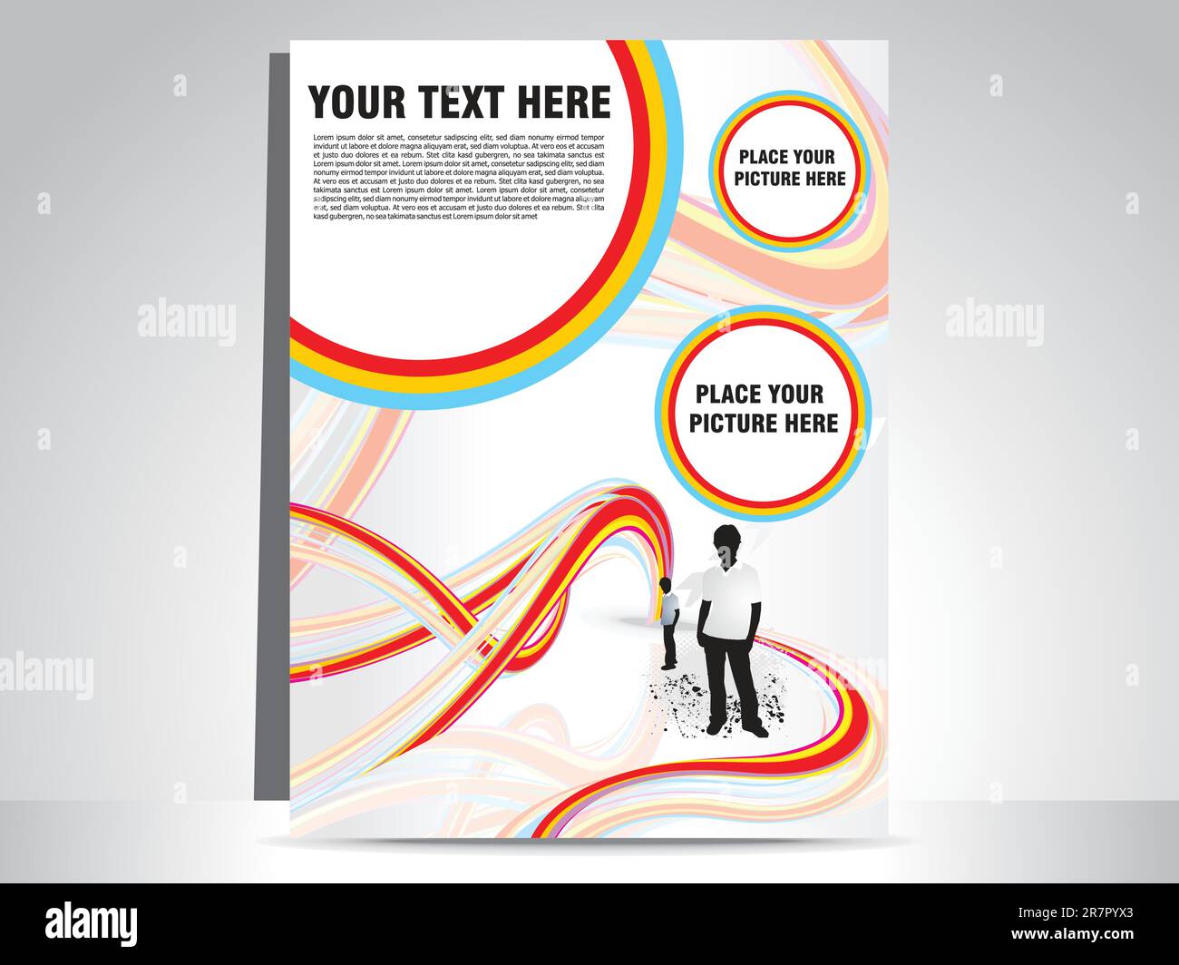 abstract flayer with wave concept vector illustration Stock Vector ...