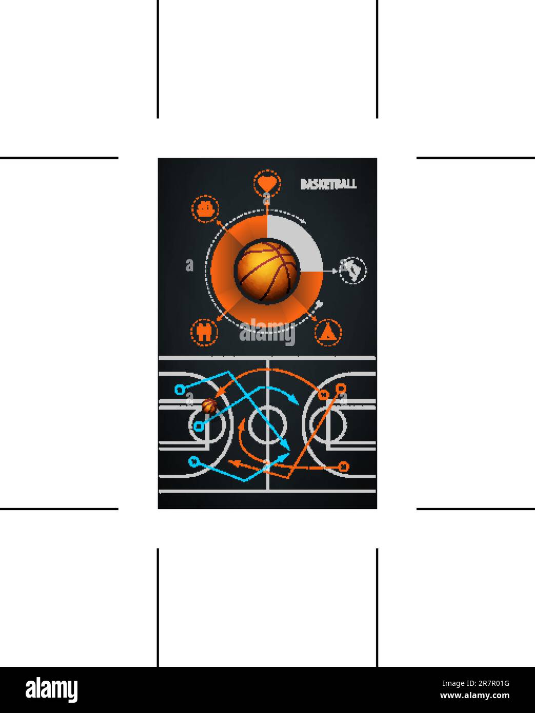 infographics element with sports basketball Ball Stock Vector Image ...