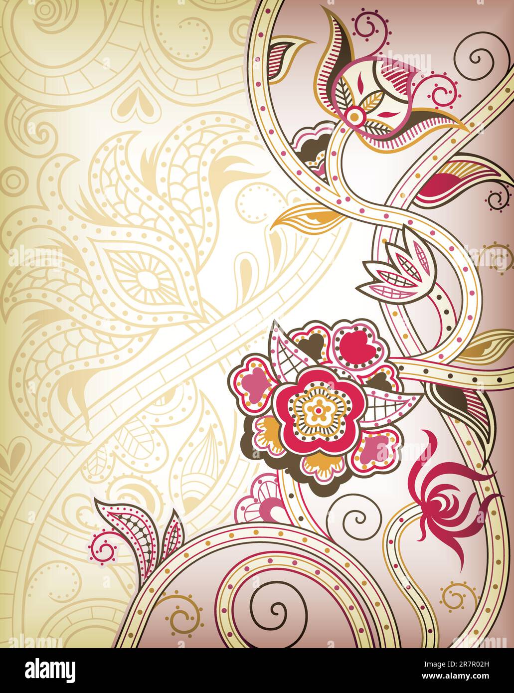 Illustration of abstract floral background in asia style Stock Vector ...