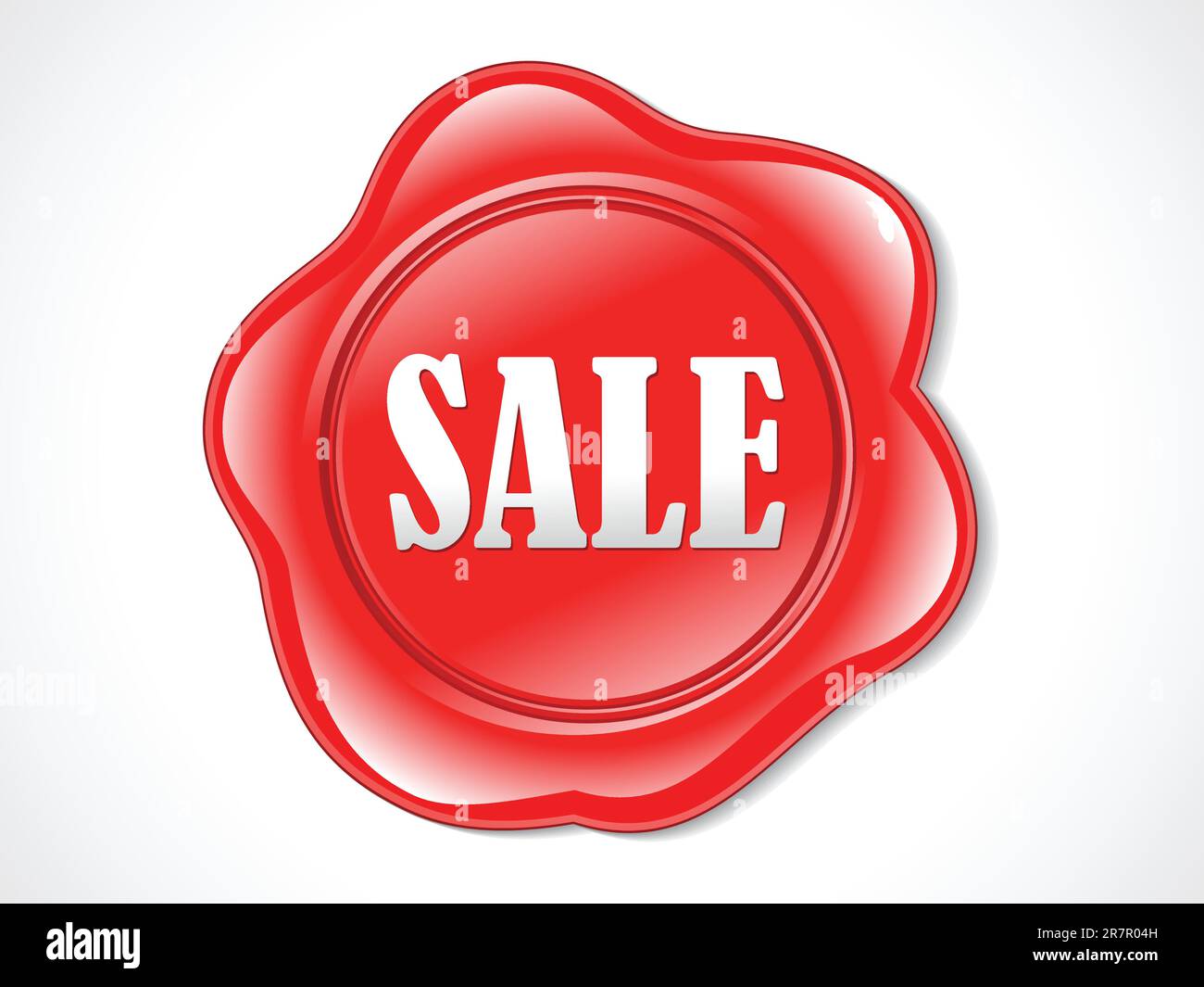 abstract red shiny plastic sale stamp vector illustration Stock Vector ...