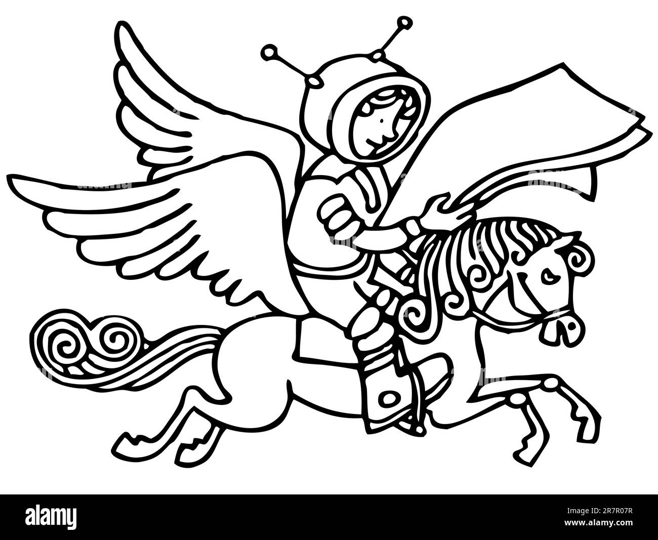Space rider messenger Stock Vector Image & Art - Alamy