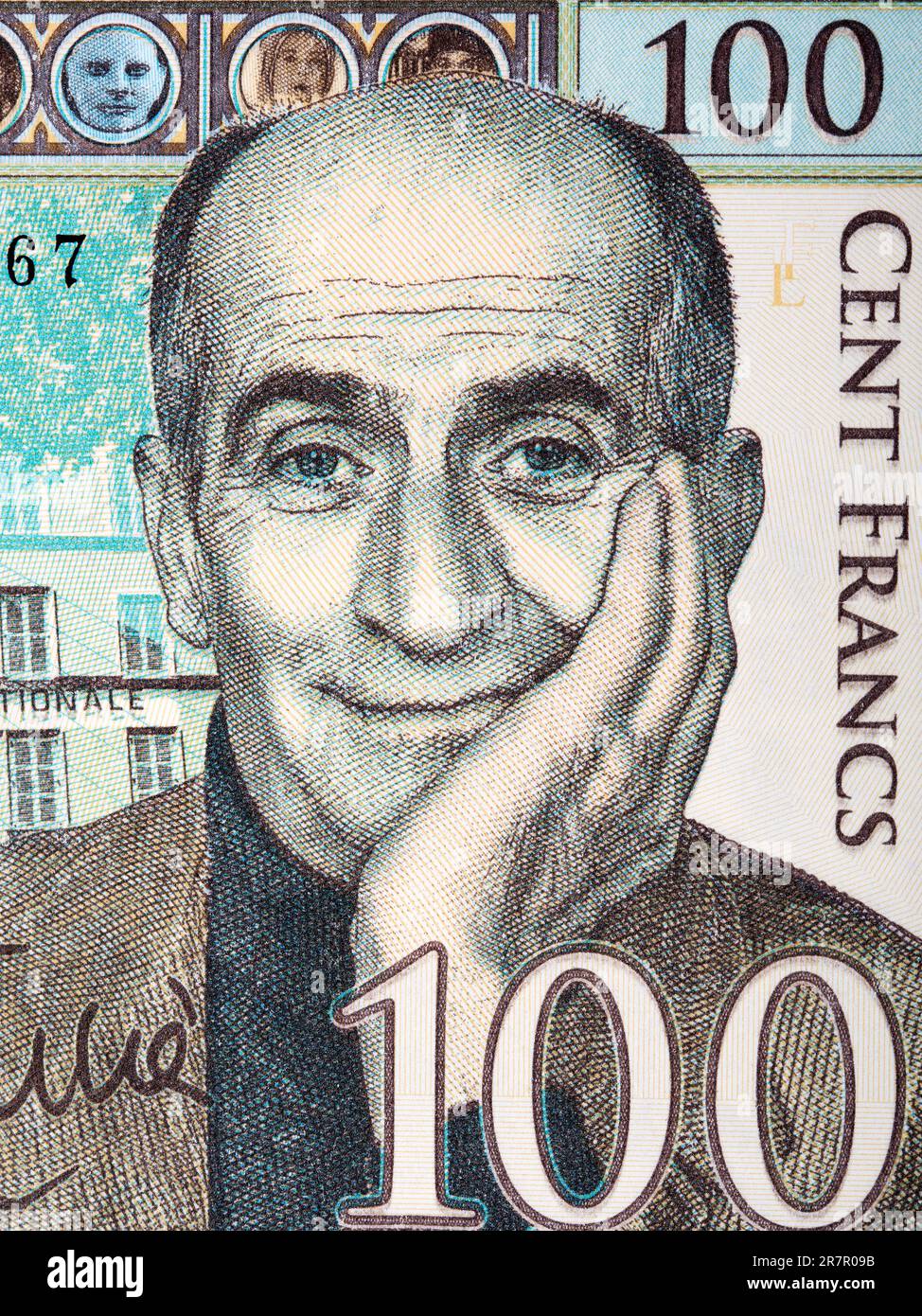 Louis de Funes a portrait from French money Stock Photo - Alamy