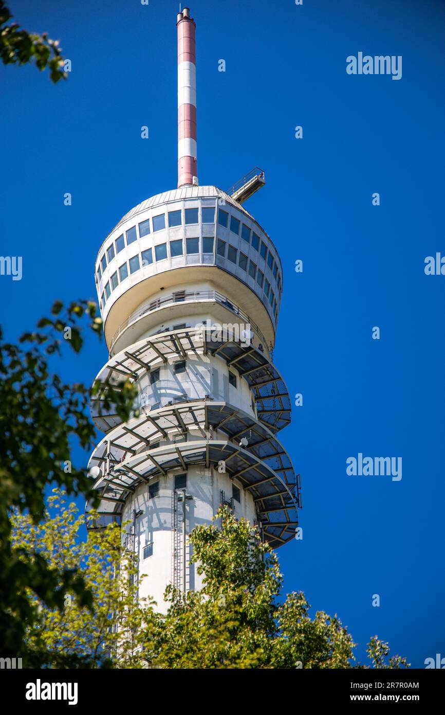 Schwerin, Germany. 30th May, 2023. The TV tower in the Neu Zippendorf ...