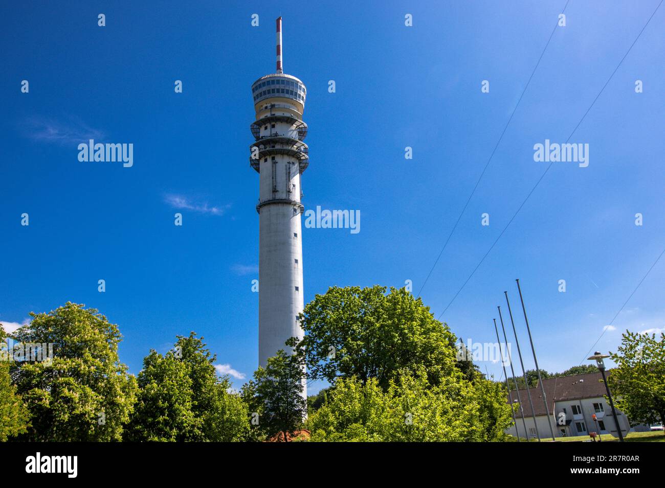Schwerin, Germany. 30th May, 2023. The TV tower in the Neu Zippendorf ...