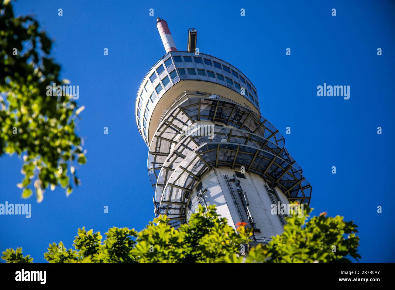 Schwerin, Germany. 30th May, 2023. The TV tower in the Neu Zippendorf ...