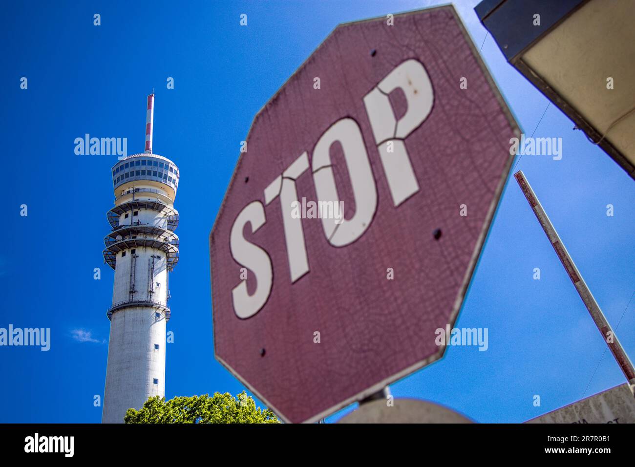 Schwerin, Germany. 30th May, 2023. The TV tower in the Neu Zippendorf ...