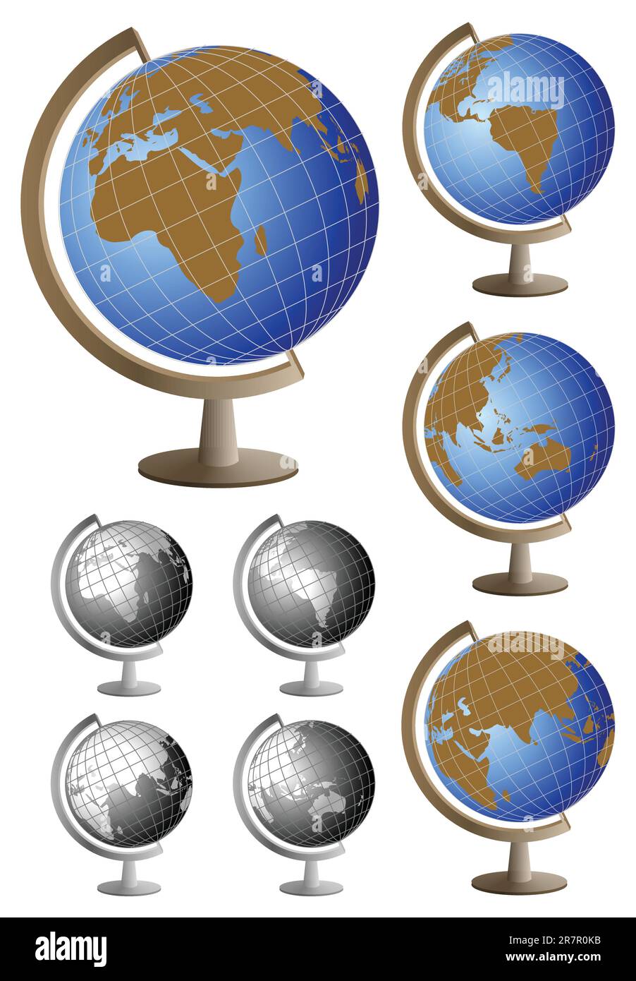 Table globes on white background Stock Vector Image & Art - Alamy