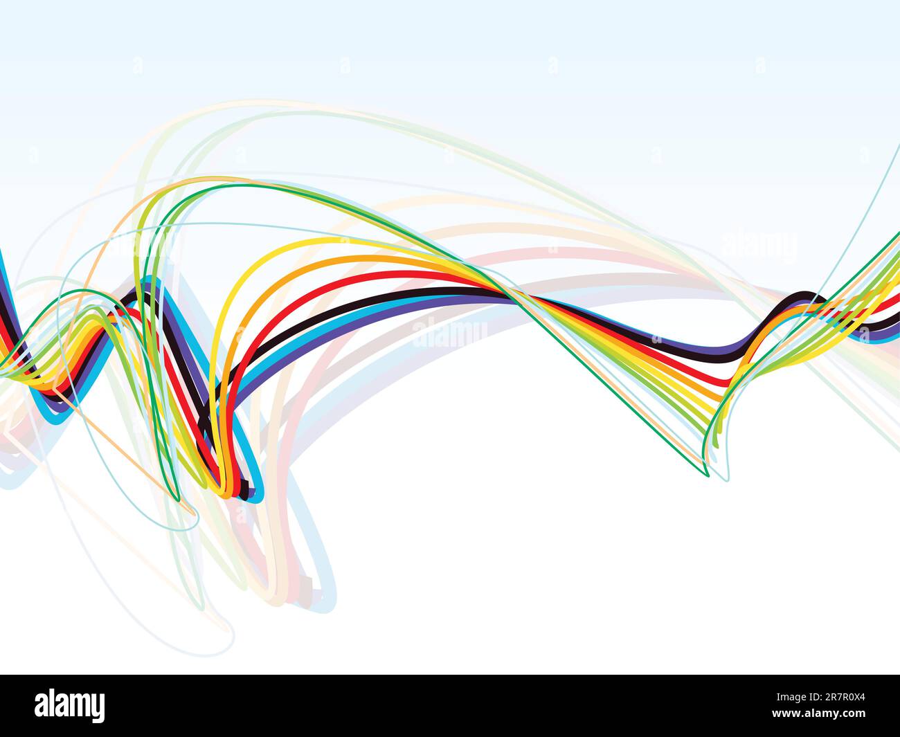 Abstract Colorful Line Wave Vector Illustration Stock Vector Image And Art Alamy