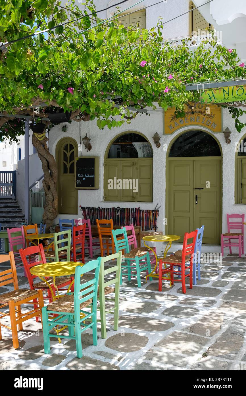 Ios, Greece - May 21, 2021 : View of a picturesque cycladic and ...