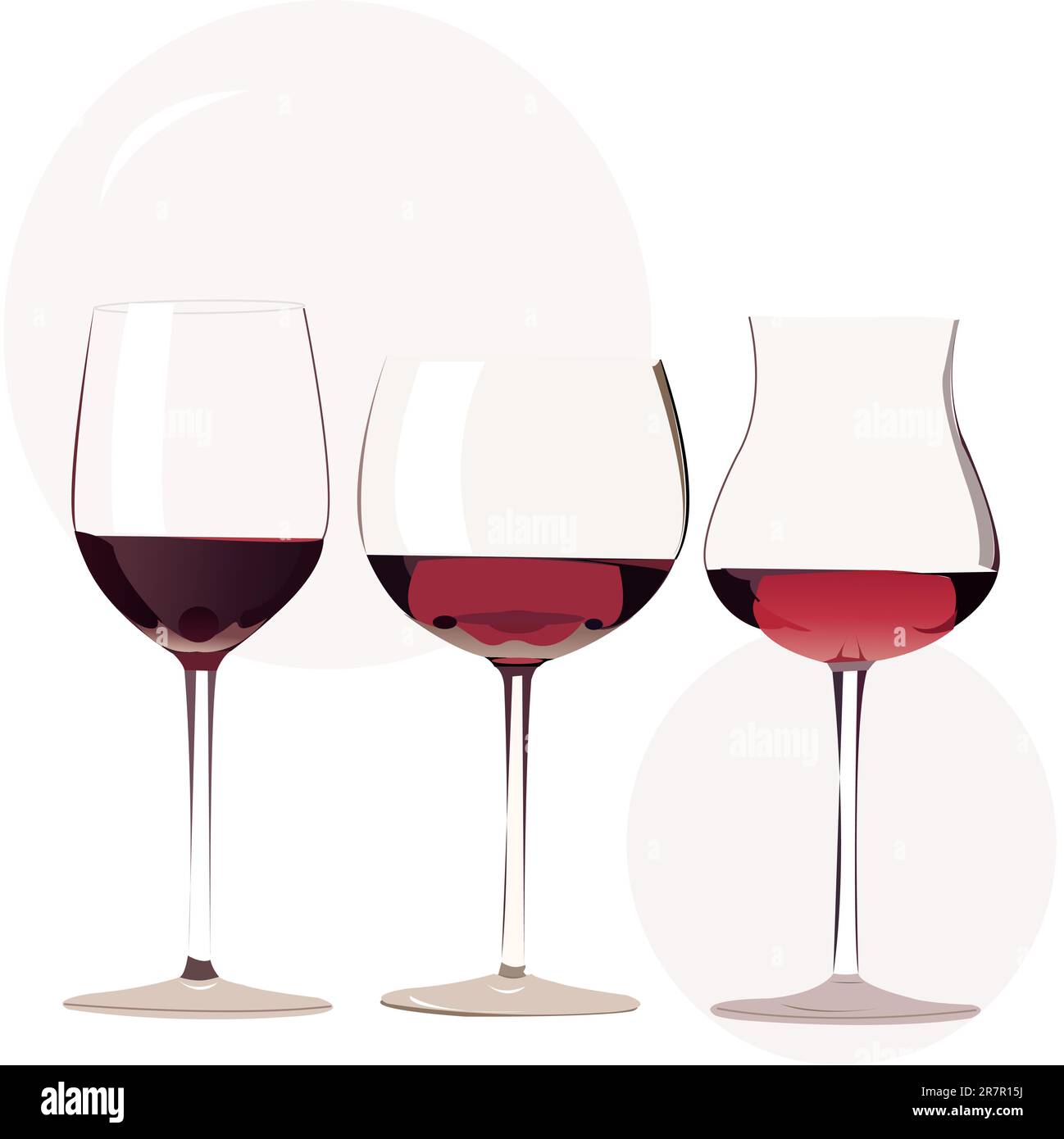 Glasses red wine grapes Stock Vector Images - Alamy