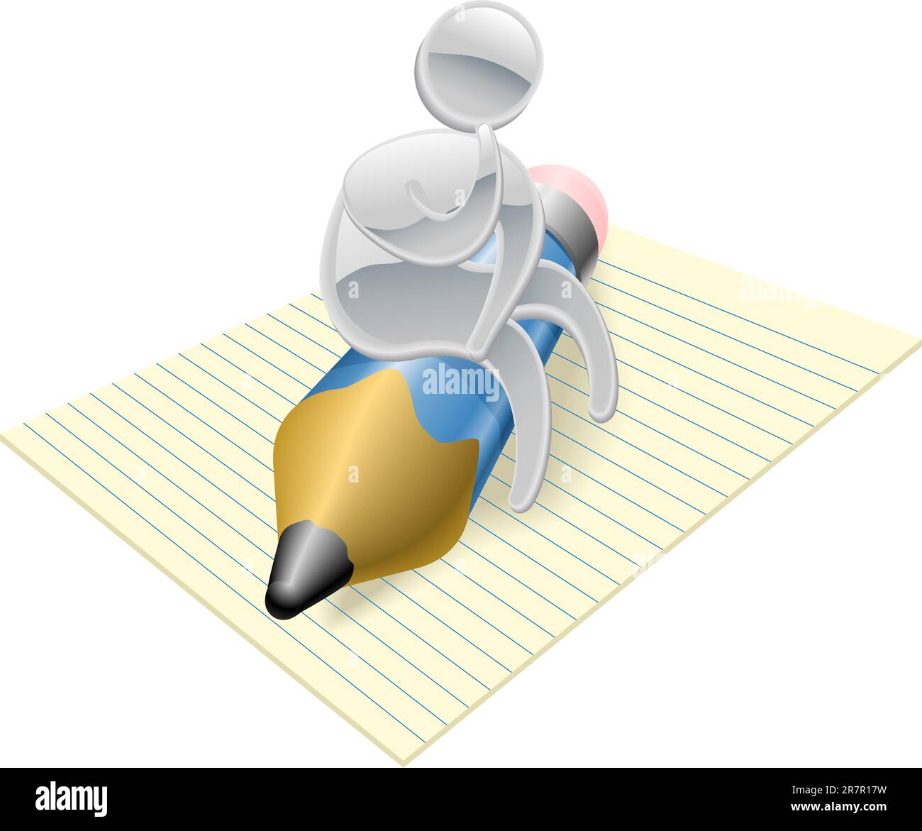 Cartoon man thinking computer hi-res stock photography and images - Alamy