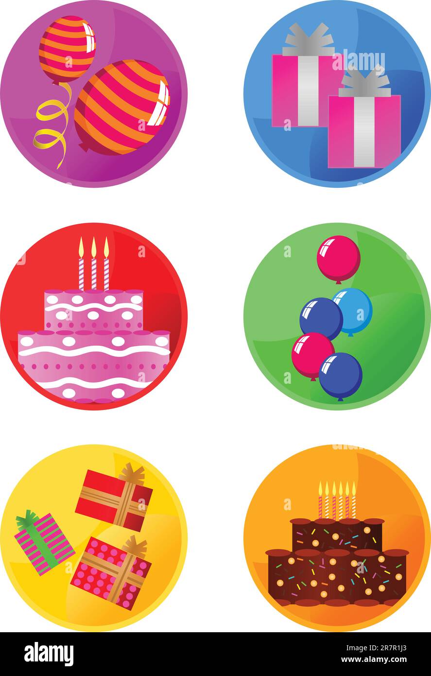 Vector party icons isolated on white background Stock Vector Image ...