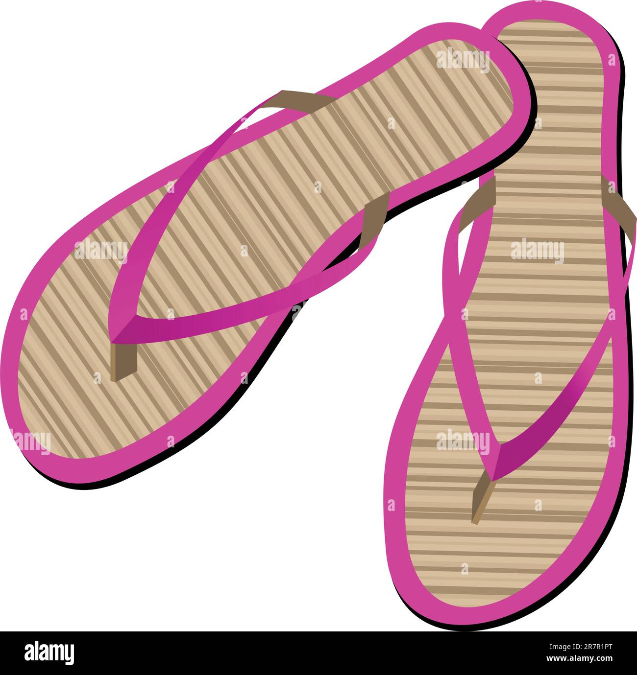 Straw Flip-flops on white background Stock Vector Image & Art - Alamy