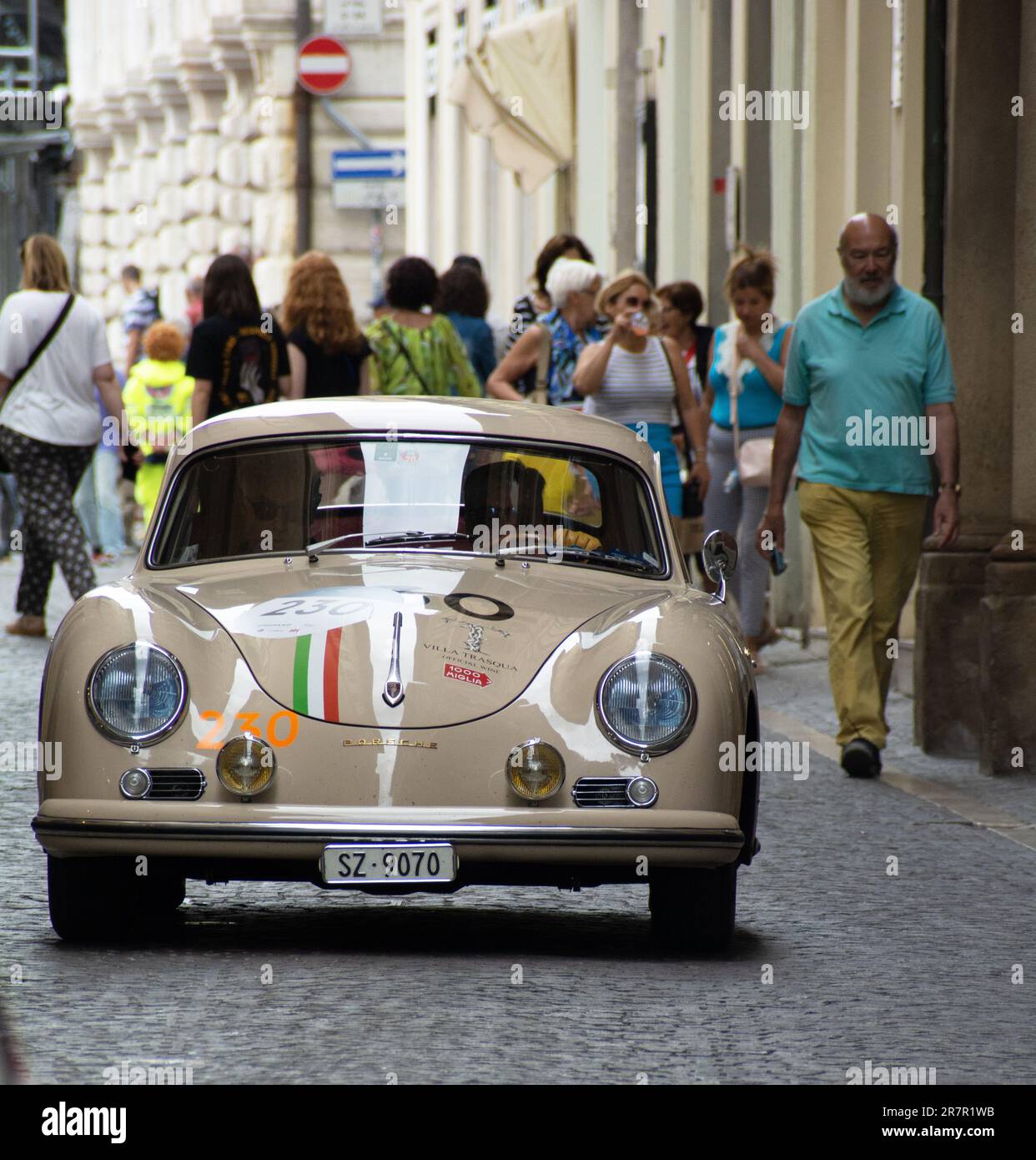 PESARO , ITALY - JUN 14 - 2023 : PORSCHE 356 S 1500 GS CARRERA 1956 on ...