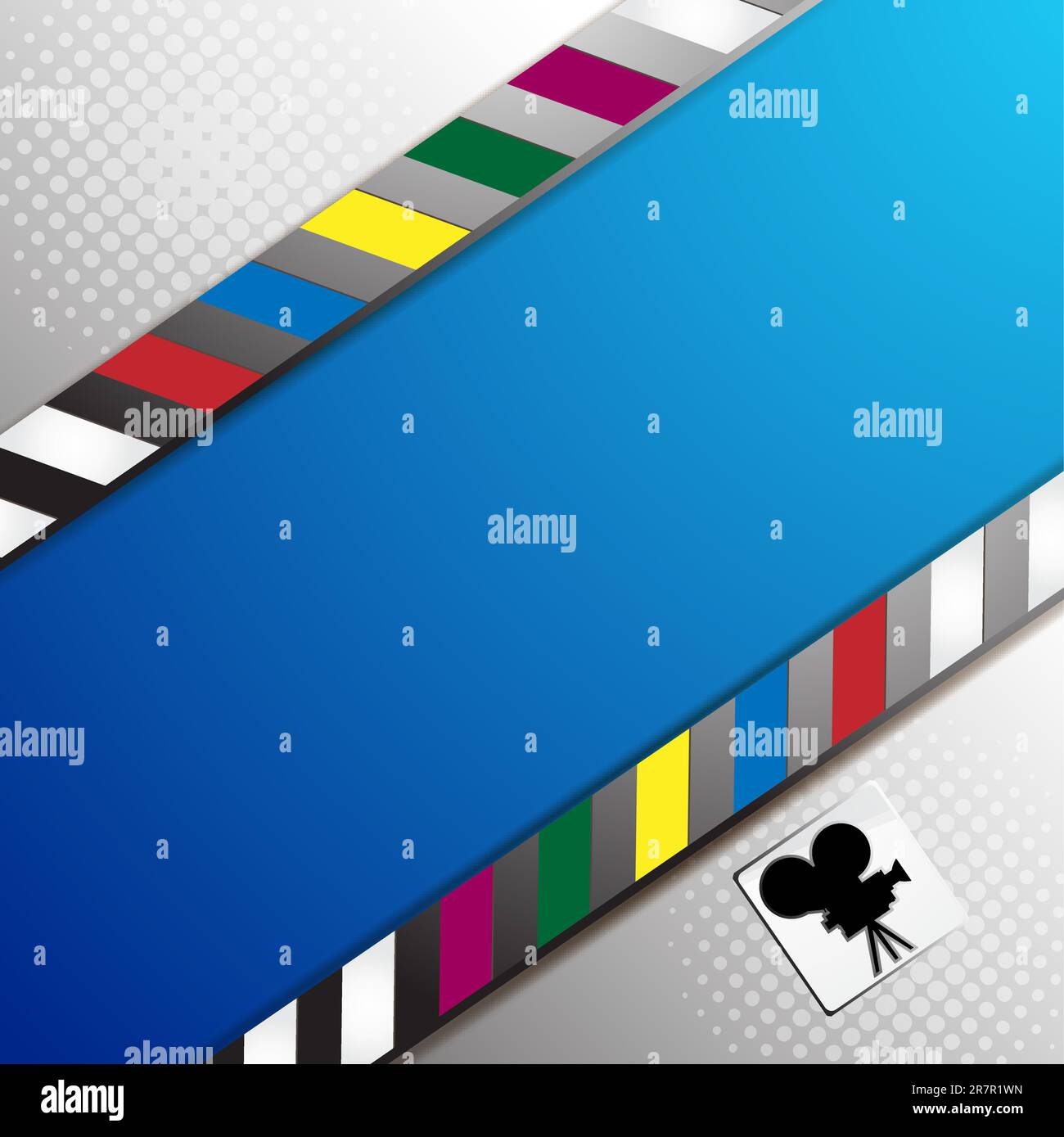 Blue background with camera Stock Vector Image & Art - Alamy