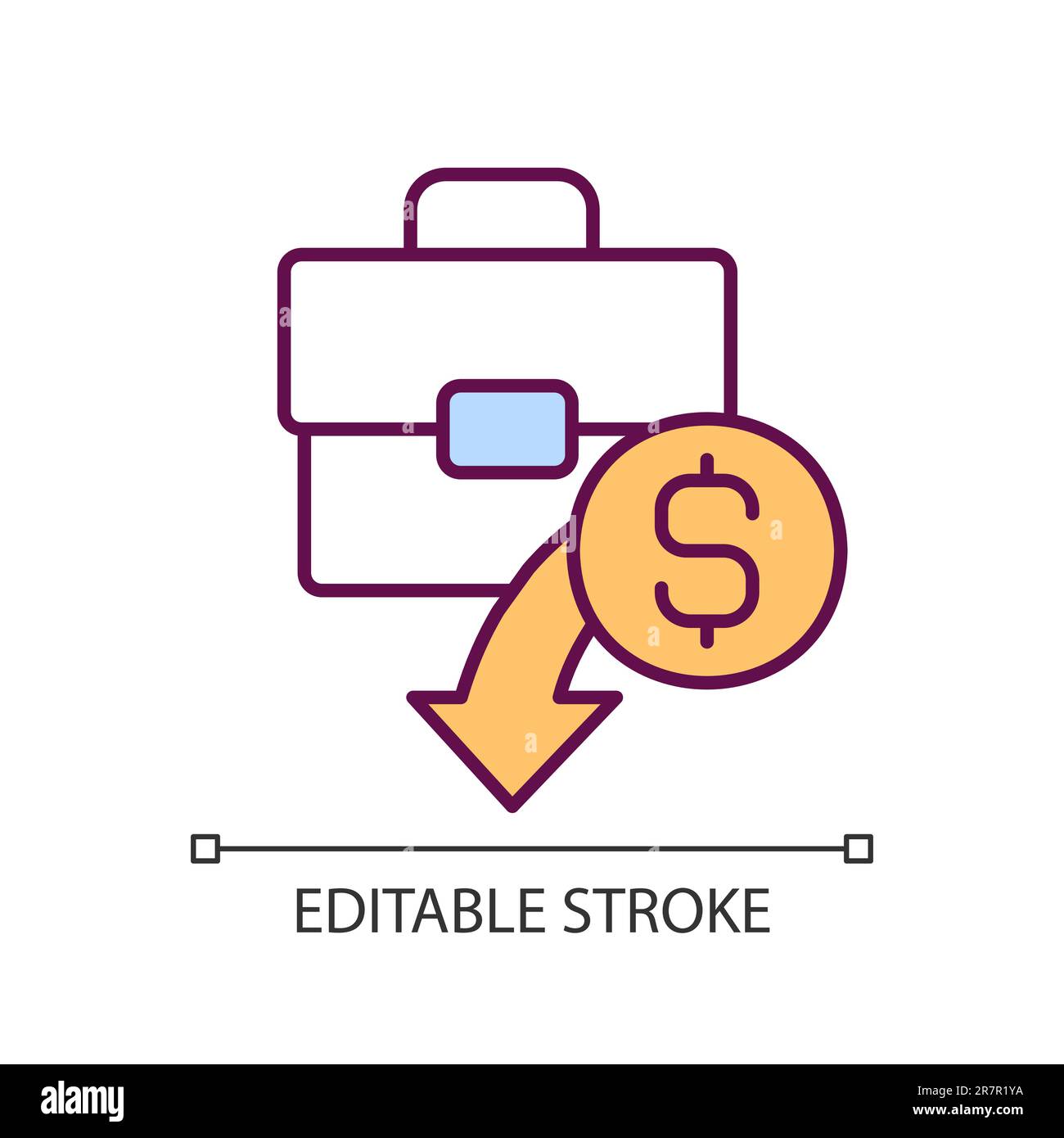 Income reduction RGB color icon Stock Vector Image & Art - Alamy