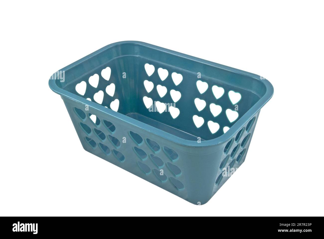 Empty plastic basket isolated on white background Stock Photo - Alamy