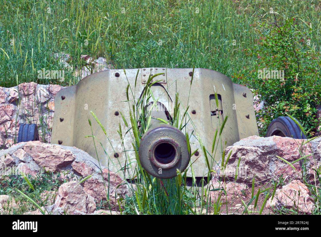 Remains of WW2.German cannon.Sevastopol,Crimea Stock Photo - Alamy