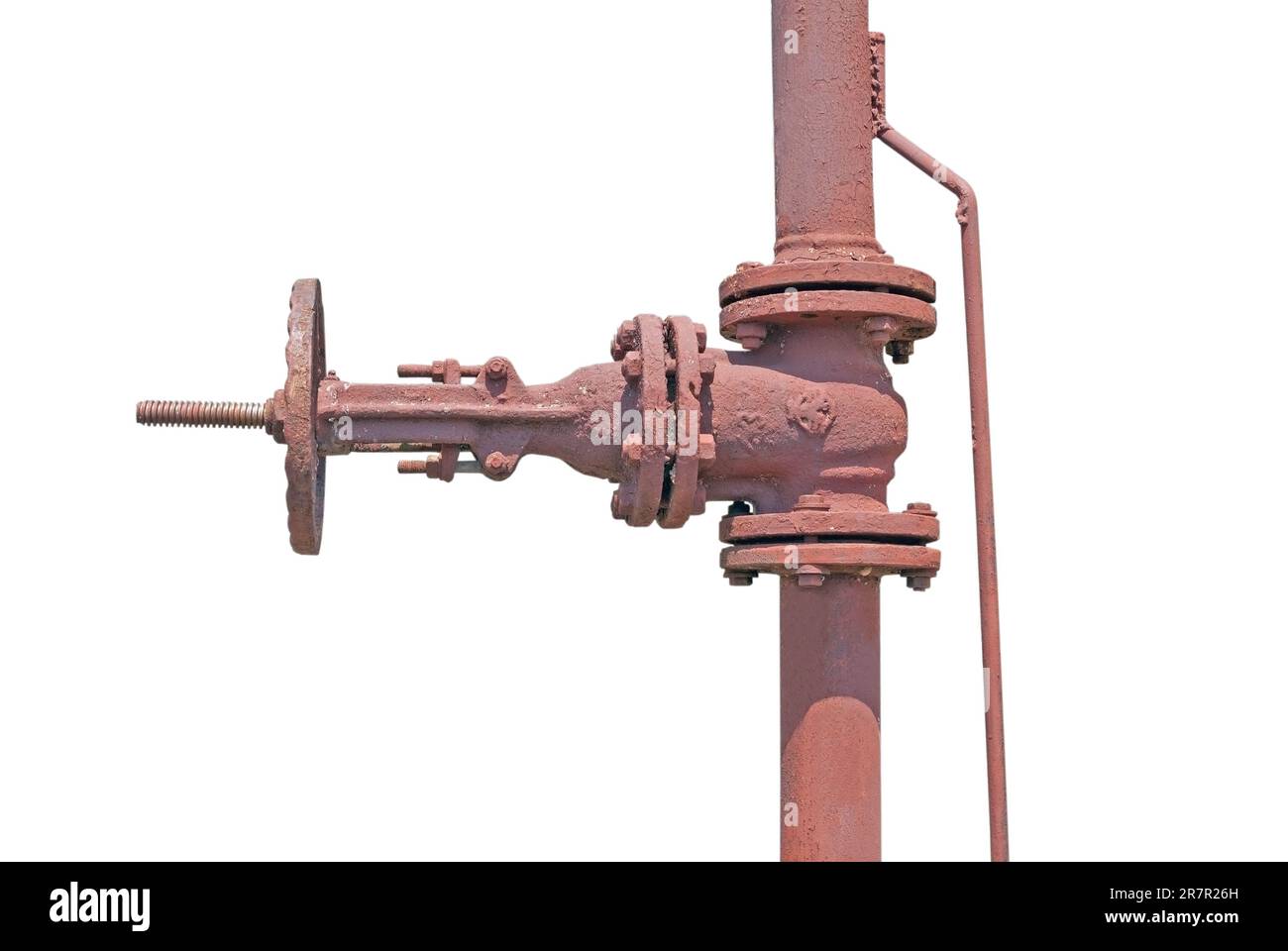 old metal pipe with valve Stock Photo - Alamy