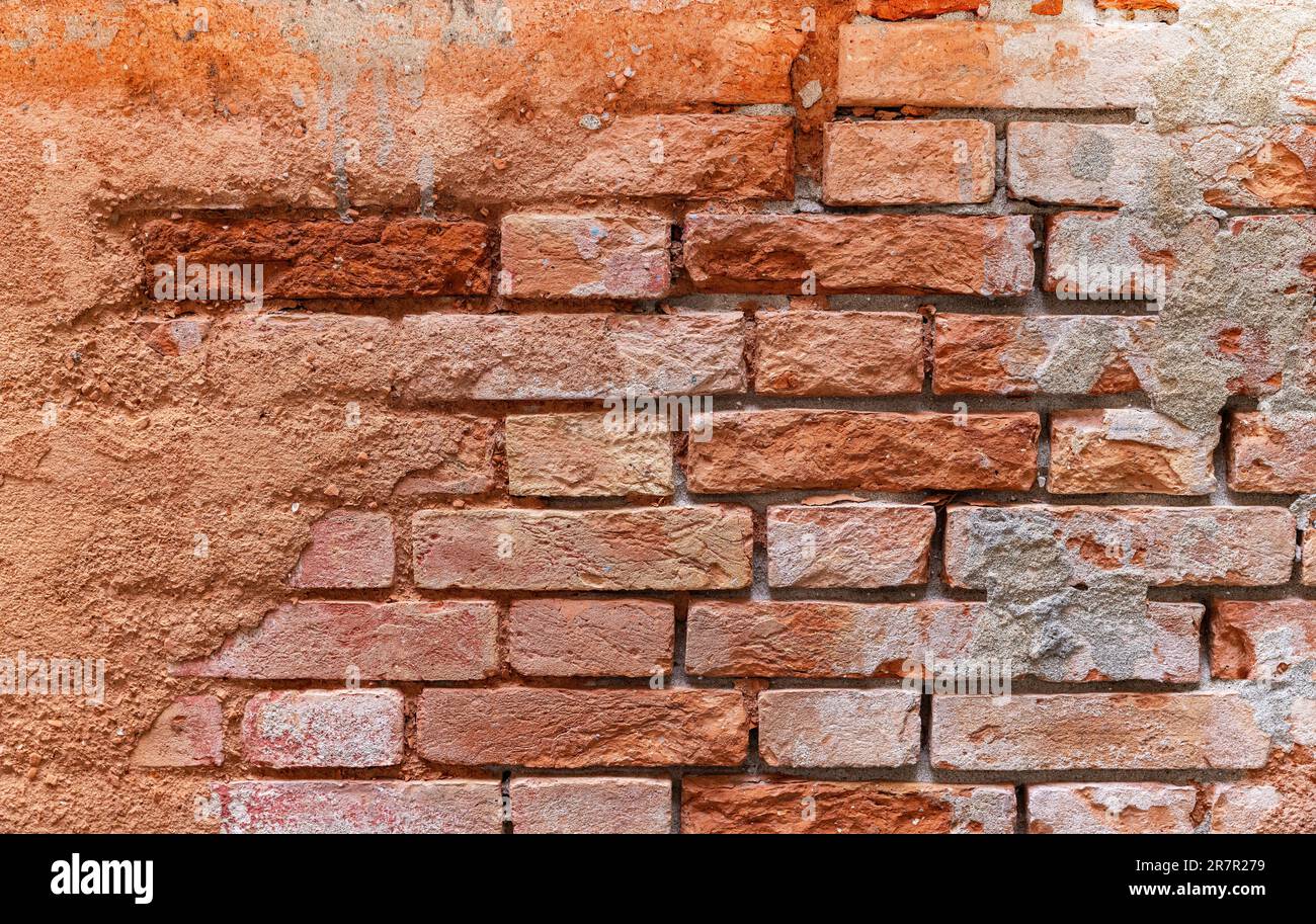 Old weathered brick wall. Antique red brick wall Stock Photo - Alamy