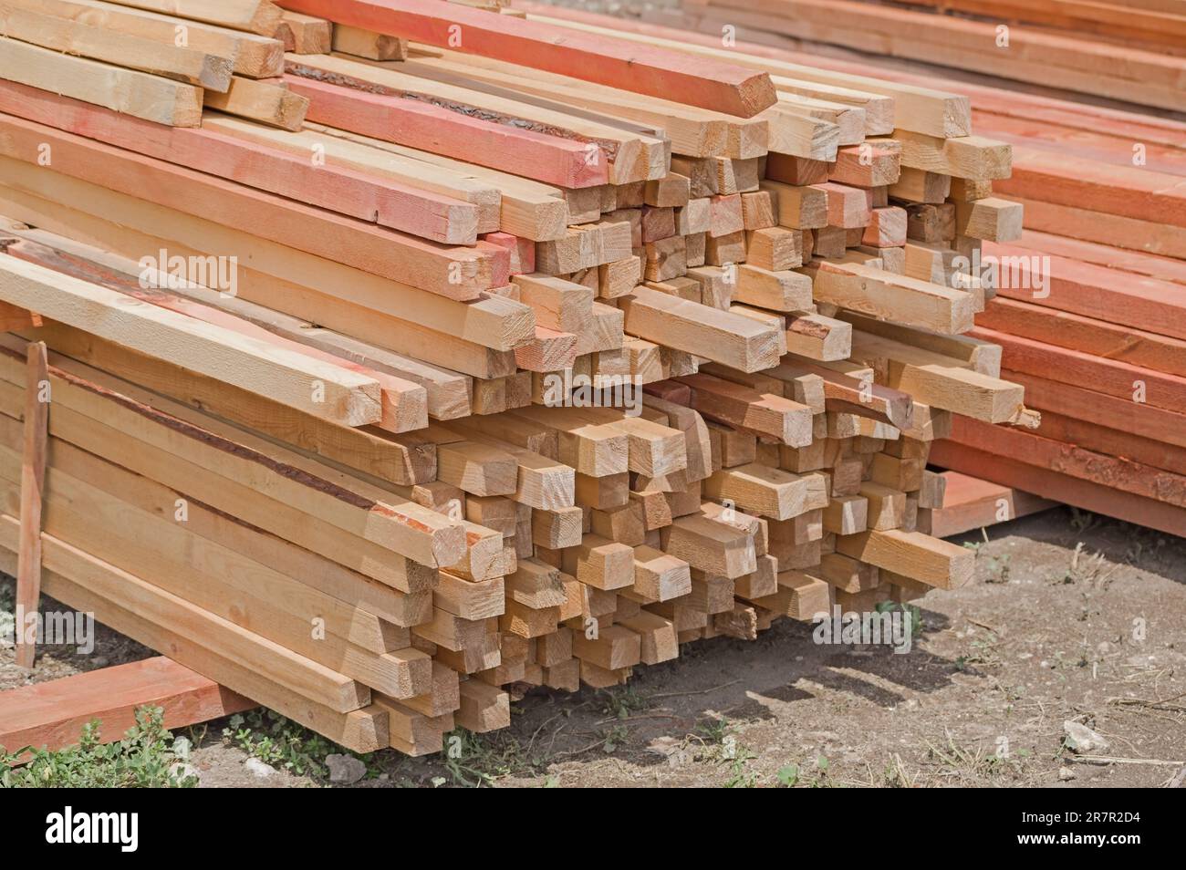 Wooden planks, lining, boards for construction works Stock Photo - Alamy