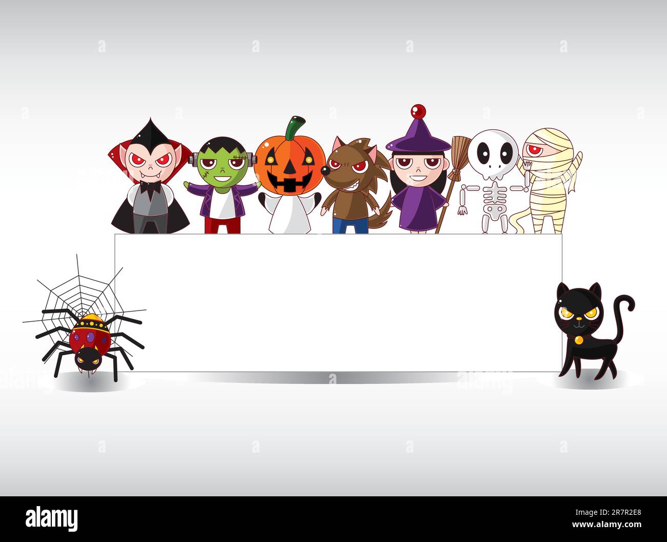 Cartoon Halloween card Stock Vector Image & Art - Alamy