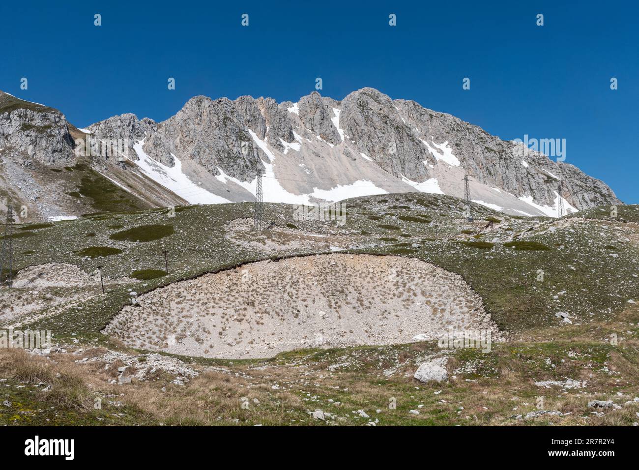 Monte Terminillo, mountain scenery landscape in the Apennine range near ...