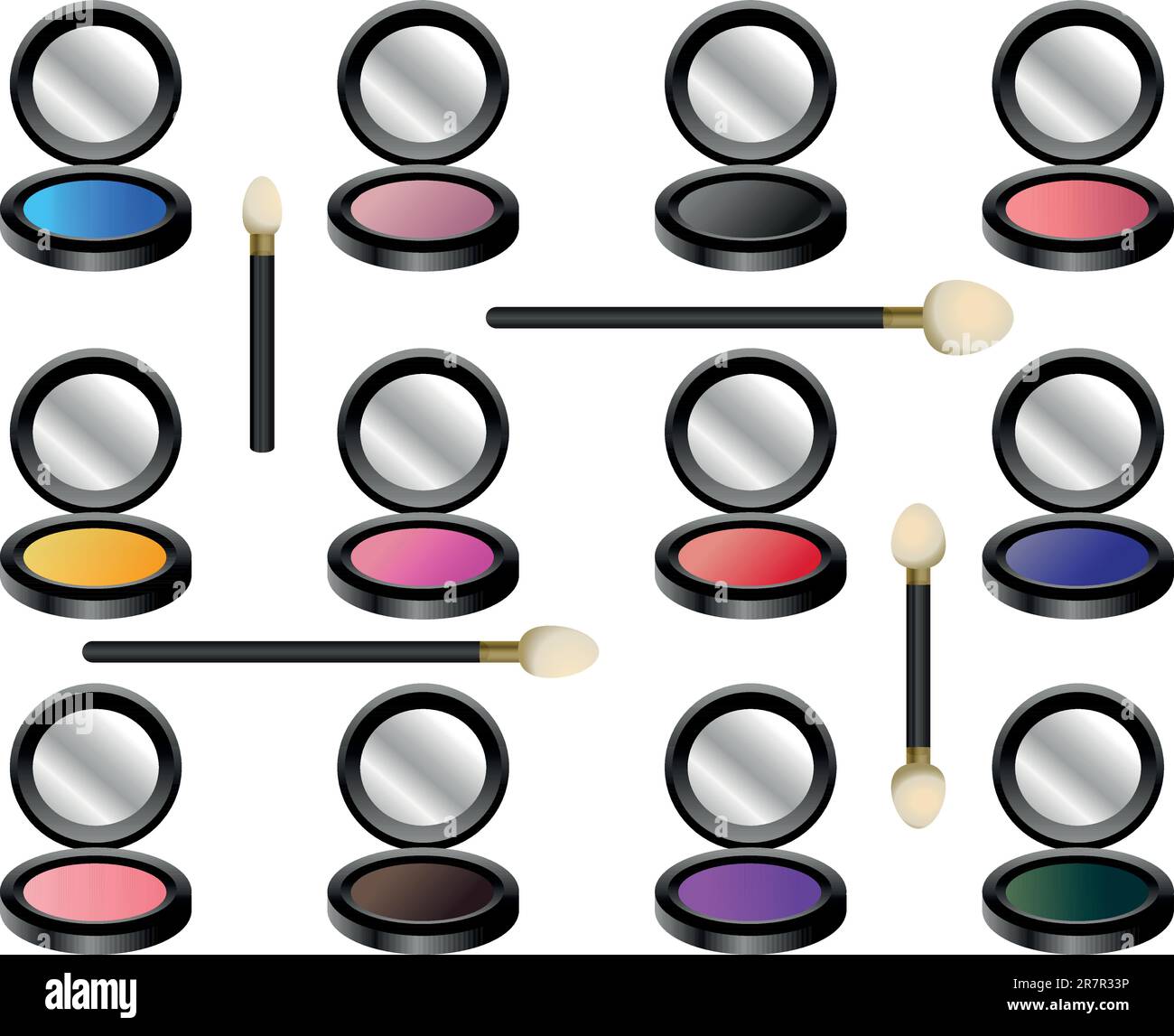 Eye Shadow Set isolated on white background Stock Vector Image & Art ...