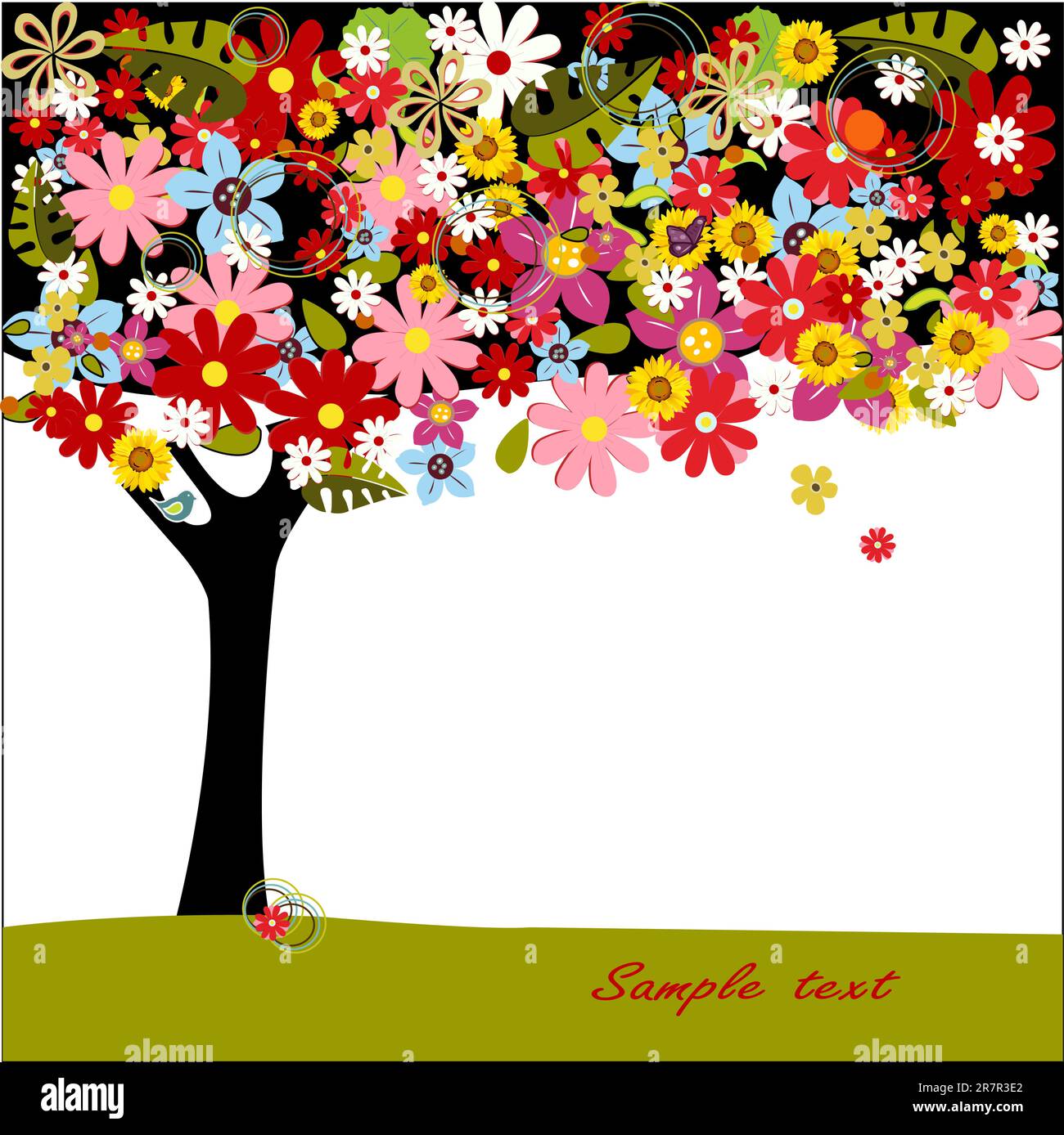 summer tree vector illustration Stock Vector Image & Art - Alamy